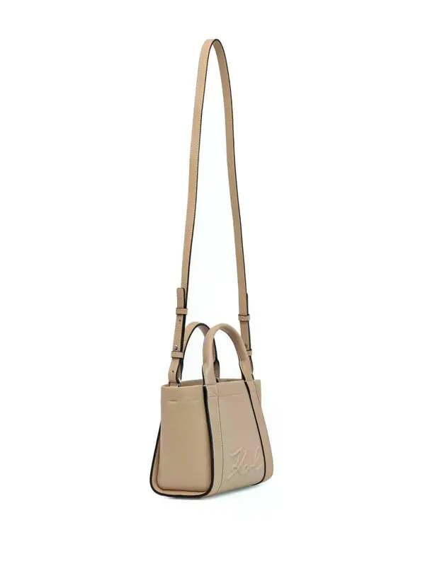 Karl Lagerfeld Embossed Logo Tote - Neutrals