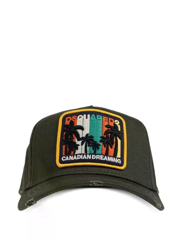 Dsquared2 Embroidered Patch Cap - Green