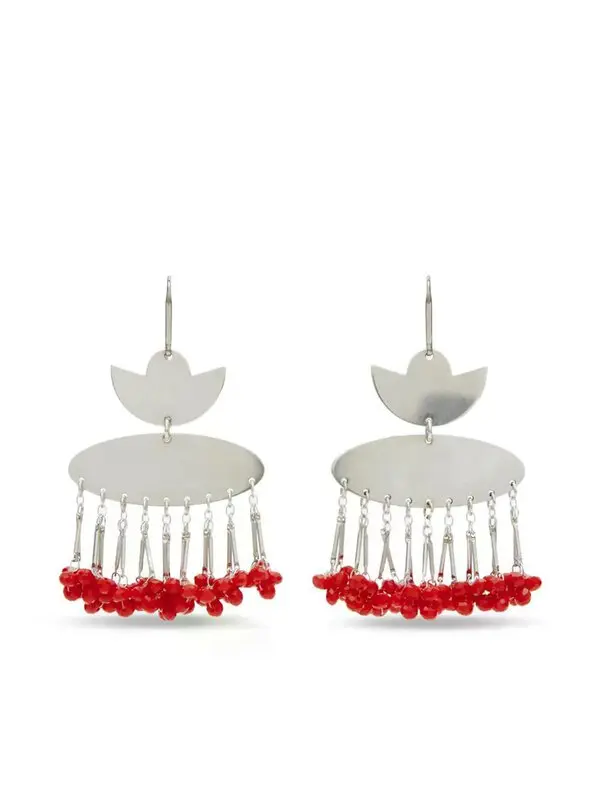 Isabel Marant Étoile Fringe Drop Earrings - Silver