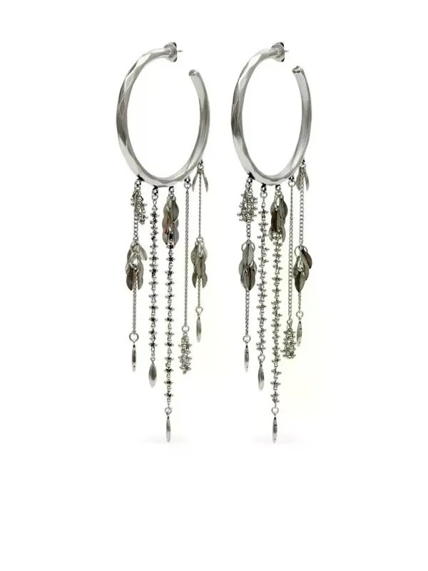 Isabel Marant Étoile Fringe Hoop Earrings - Silver