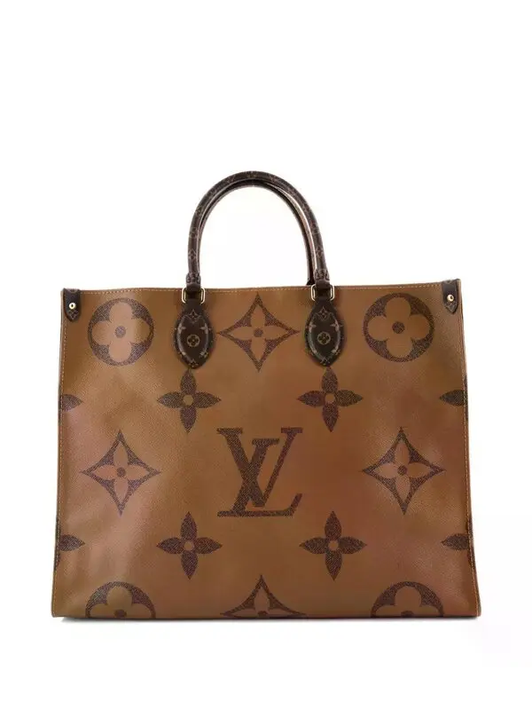 LOUIS VUITTON Onthego Reverse Monogram Giant Gm Tote Bag - Brown