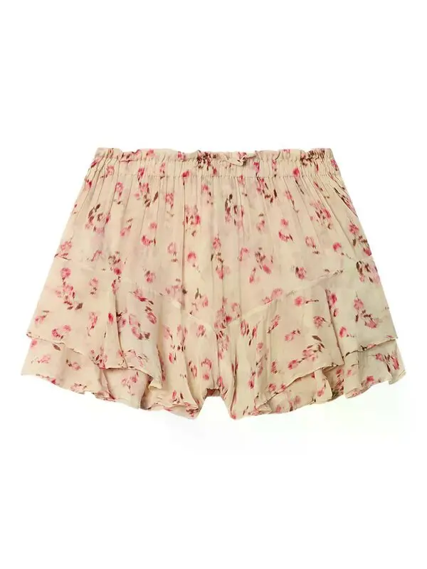 MARANT ETOILE Sornel Floral-print Shorts - Neutrals