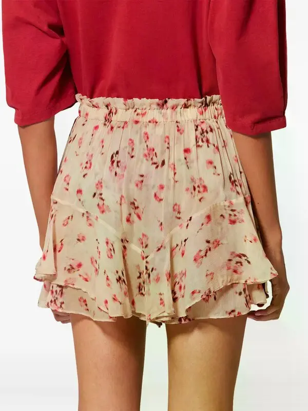 MARANT ETOILE Sornel Floral-print Shorts - Neutrals