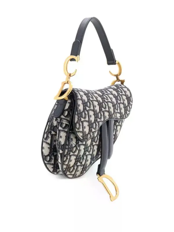 Dior Saddle Oblique Canvas Mini Shoulder Bag - Blue