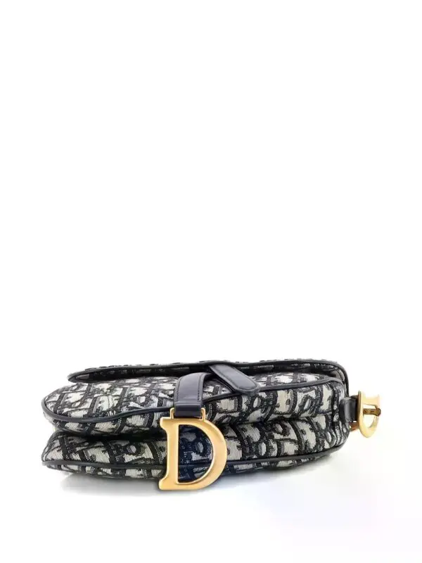 Dior Saddle Oblique Canvas Mini Shoulder Bag - Blue