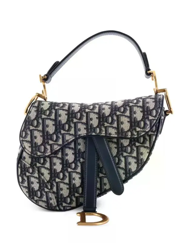 Dior Saddle Handbag Oblique Canvas Mini Shoulder Bag - Blue
