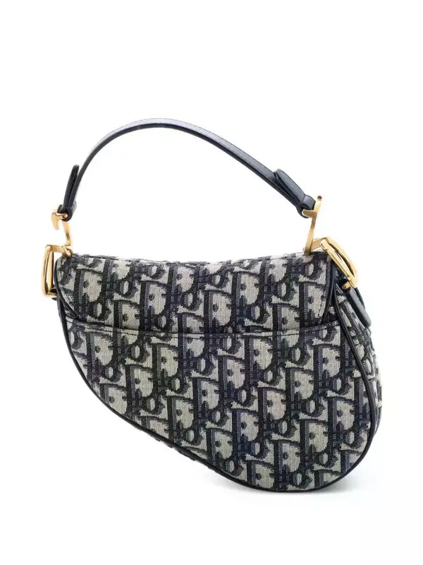 Dior Saddle Handbag Oblique Canvas Mini Shoulder Bag - Blue