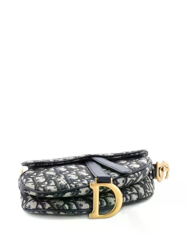 Dior Saddle Handbag Oblique Canvas Mini Shoulder Bag - Blue