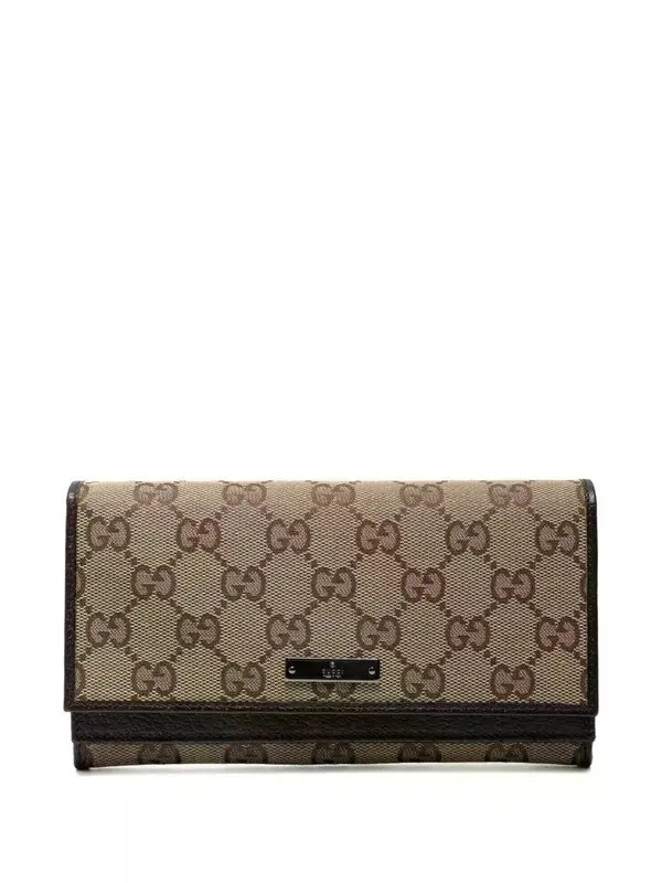 Gucci 2000-2015 Canvas Wallet - Brown