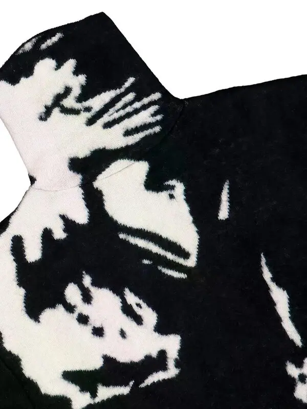 DOUBLET High Neck Jacquard Knit Sweater