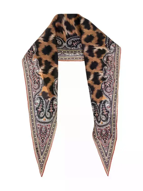 Etro Animal-print Scarf - Brown