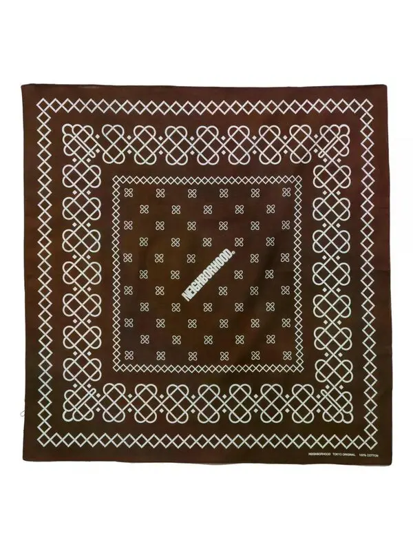NEIGHBORHOOD Geometric-print Scarf - Brown