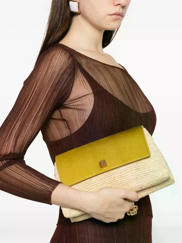 Khaite Audrey Raffia Cross Body Bag - Neutrals