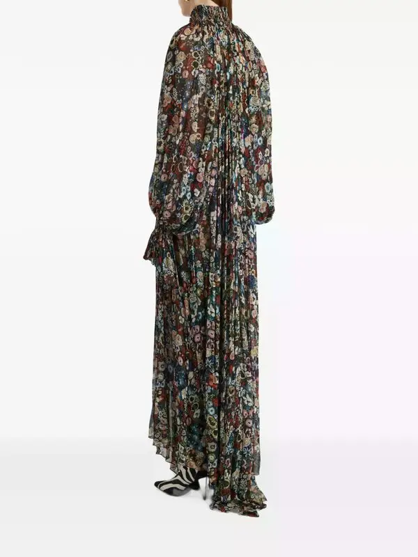 Khaite Edgar Floral-print Maxi Dress - Black