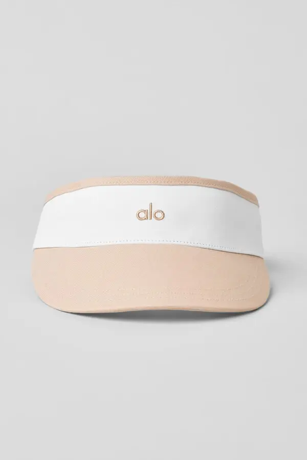 Alo Yoga Access Reward 1300 Points - Colorblock Visor - Macadamia/whi