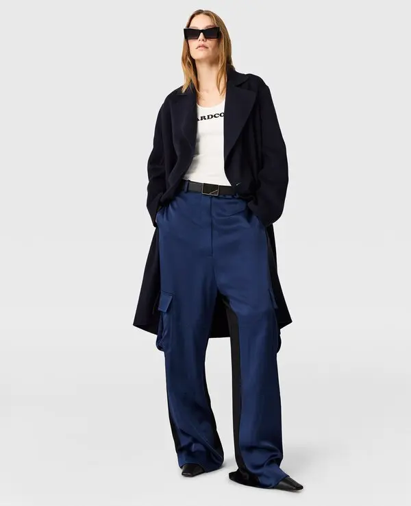 Stella McCartney Oversized Satin Cargo Trousers