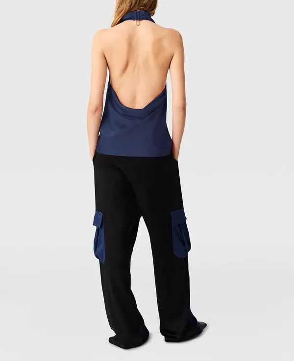 Stella McCartney Oversized Satin Cargo Trousers