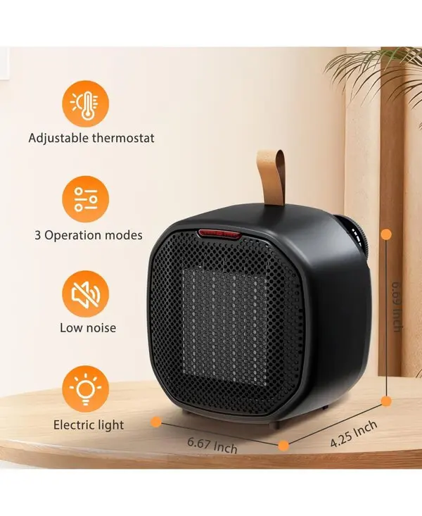 COWSAR 1200w Portable Space Heater For Office Desk Use