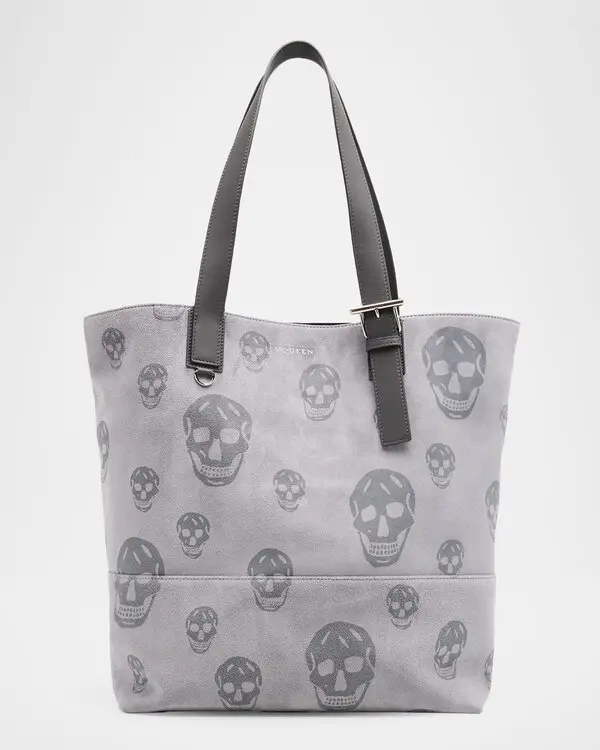 Alexander McQueen T-bar Shopper Bag - Grey/dk Gr