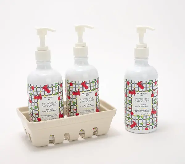 BEEKMAN 1802 Goat Milk Hand Wash & Lotion With Caddy - One-color