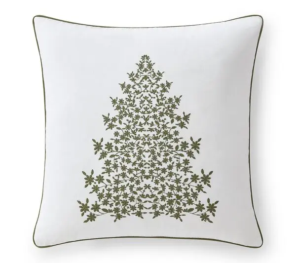 MARTHA STEWART Holiday Tree Cotton 20'x20' Deco Rative Pillow - One-color