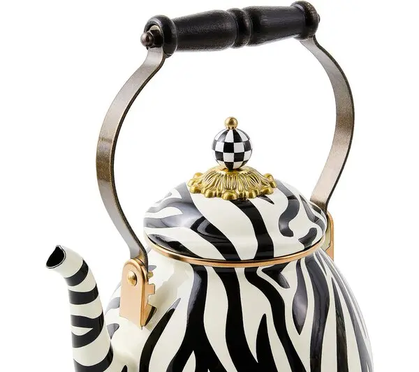 MACKENZIE-CHILDS As Is Zebra Tea Kettle Collective