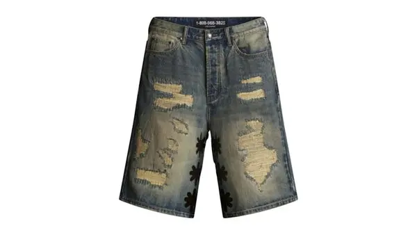 LOSTSHDWS Dstry Denim Shorts - Black