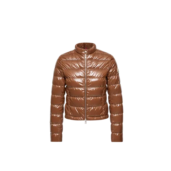Moncler Papillon Short Down Jacket - Brown