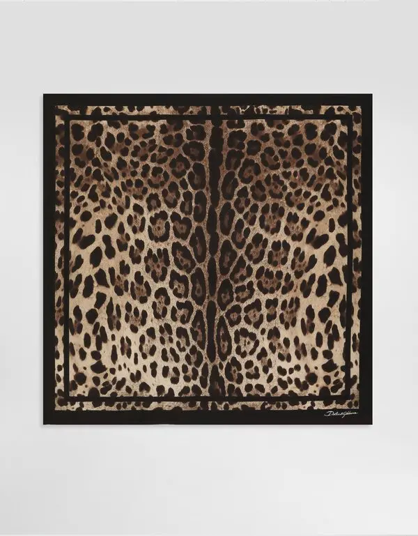 Dolce & Gabbana Leopard- Silk Twill Scarf 70x70 - Print