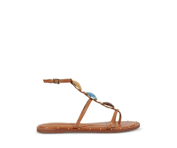 Schutz Milos Leather Flat Sandals