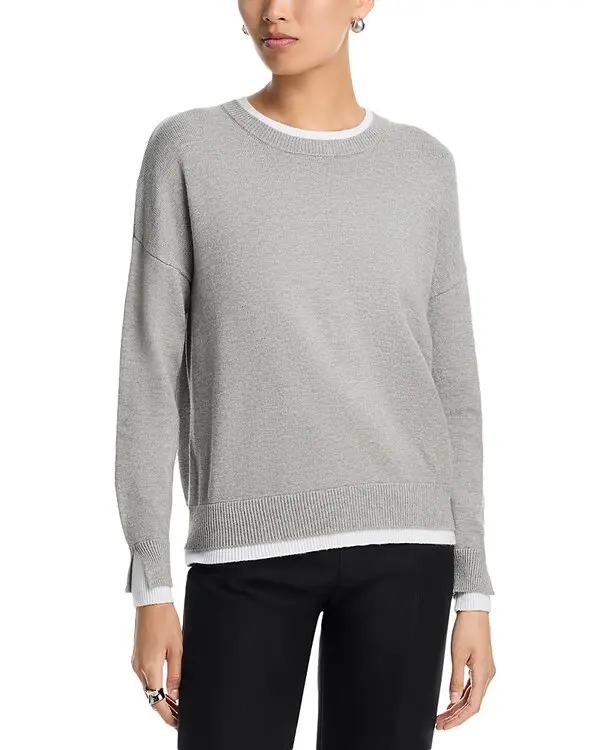 SIX FIFTY Claire Crewneck Sweater - Heather Grey