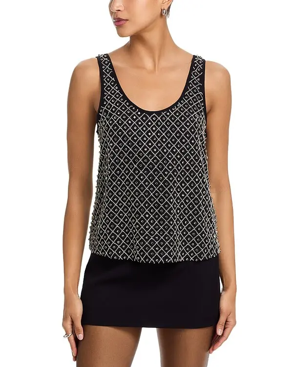 L'Agence Ziggy Beaded Tank Top