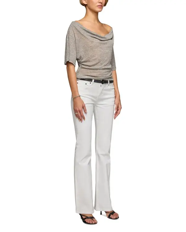 EB DENIM Madeo Cowl Neck Tee - Heather Gray