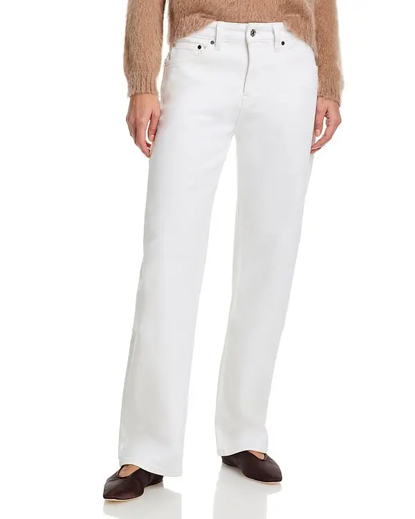 EB DENIM Alida Loose Bowed Leg Jeans - White