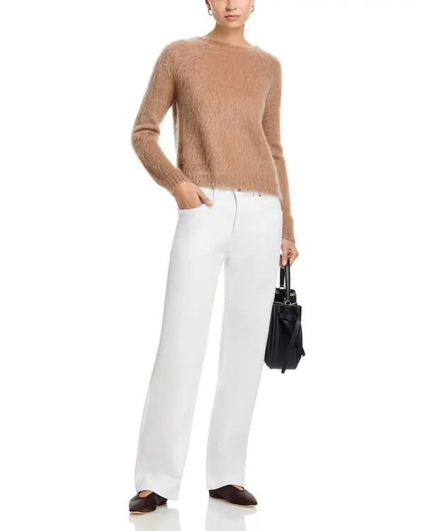EB DENIM Alida Loose Bowed Leg Jeans - White