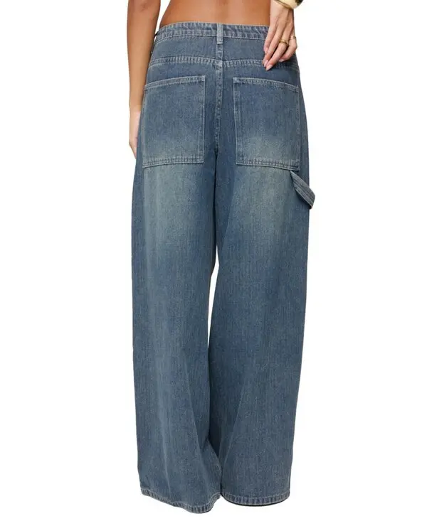 EDIKTED Jaycee Low Rise Baggy Carpenter Jeans