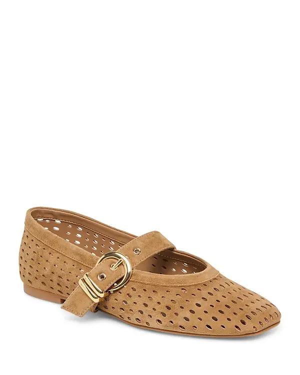 Dolce Vita Mikel Ballet Flats - Light Brown Perforated