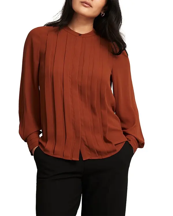 HOBBS LONDON Arizona Pleated Blouse