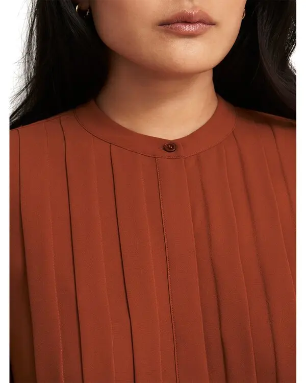 HOBBS LONDON Arizona Pleated Blouse