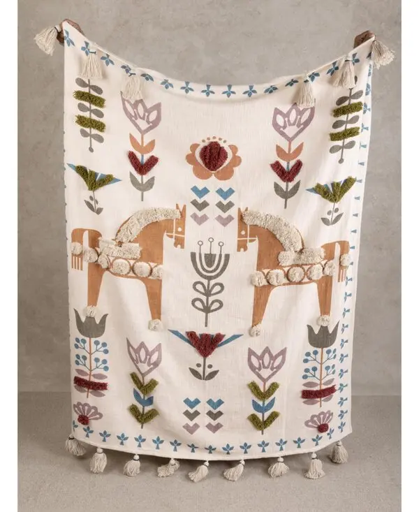 GAURI KOHLI Kyoto Throw Blanket, 60" L X 50" W