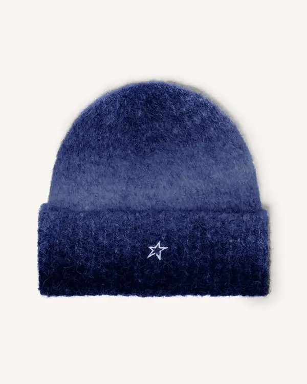 Perfect Moment Knitted Ombré Logo Beanie - Navy