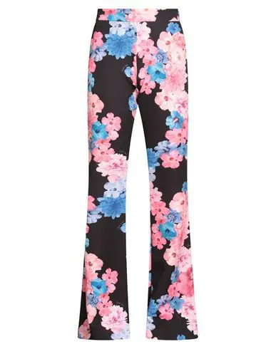 GAËLLE PARIS Floral Print Flared Pants - Black