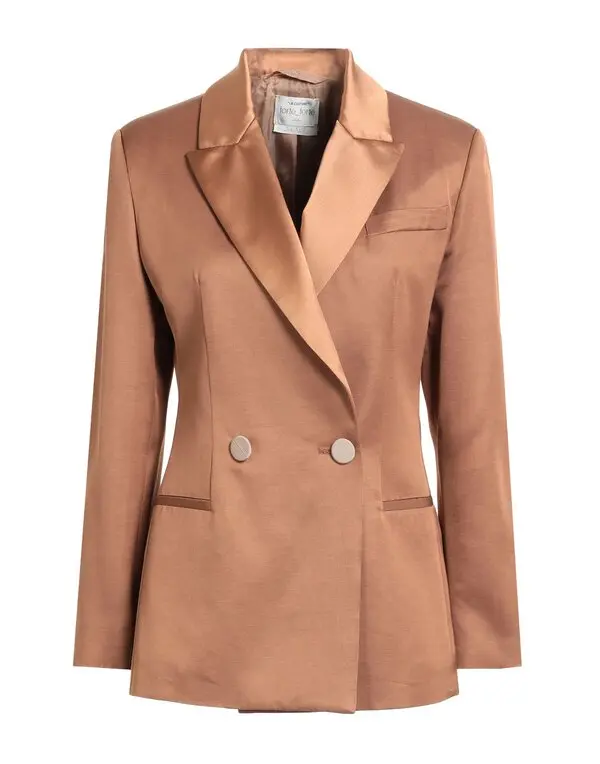 FORTE_FORTE Double-breasted Blazer - Beige