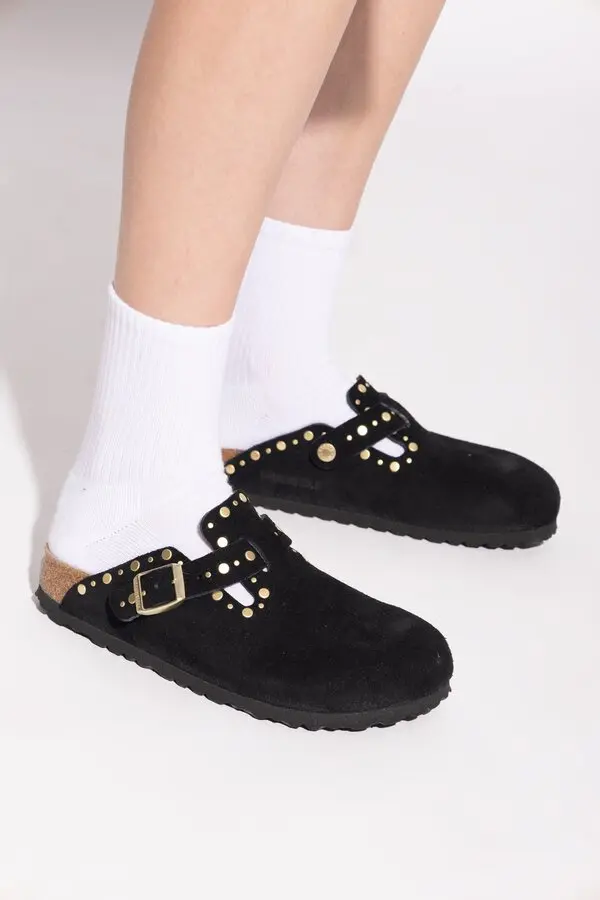 BIRKENSTOCK Boston Riviet Border Mules - Black