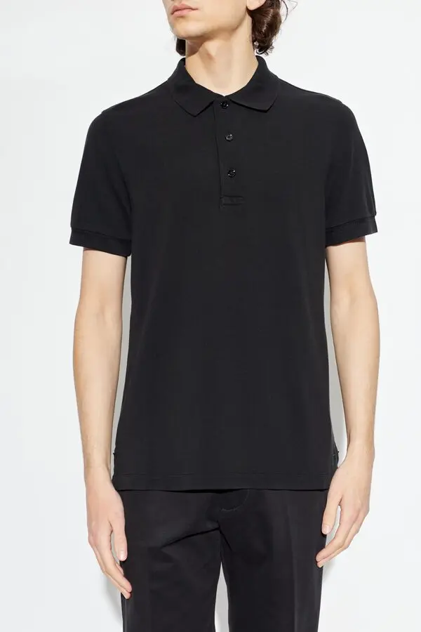 TOM FORD Short-sleeved Polo - Black