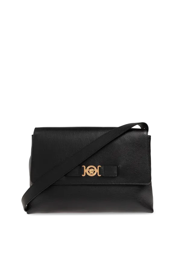 Versace Leather Shoulder Bag - Black