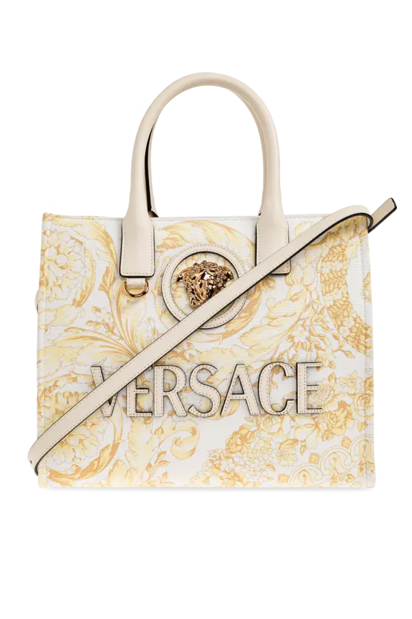 Versace La Medusa Small Shopper Bag - Cream