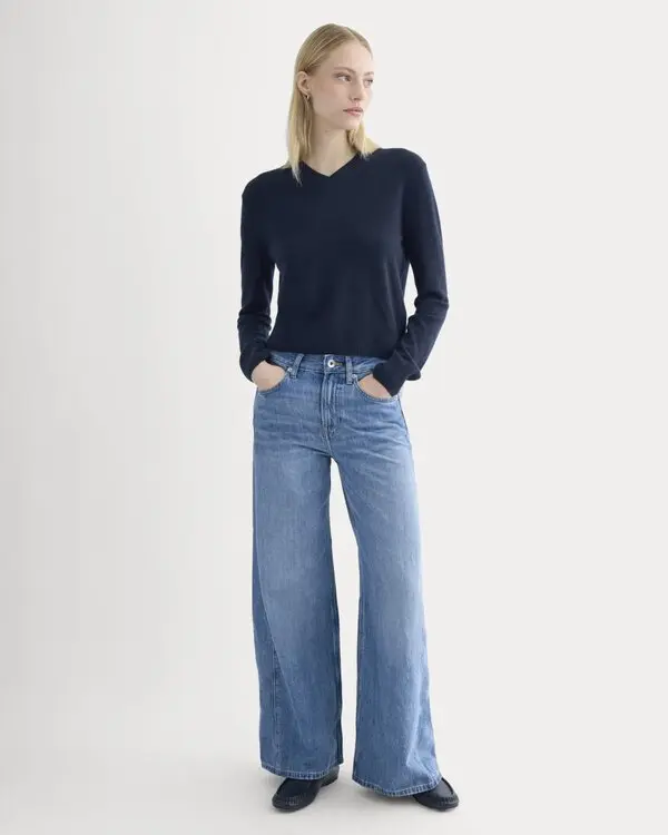 Everlane Paneled Wide-leg Jean - Tungsten Scratch