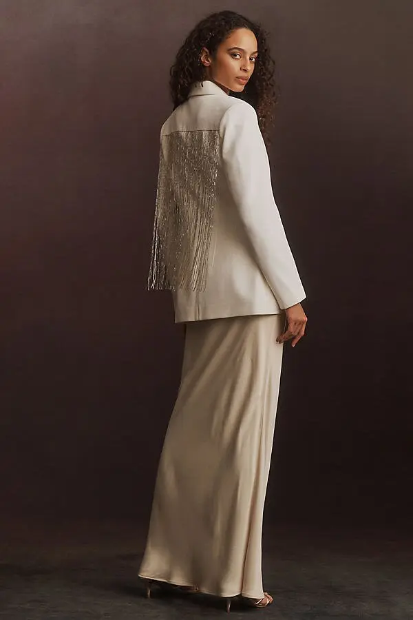 Ila Tailored Blazer With Beaded Fringe