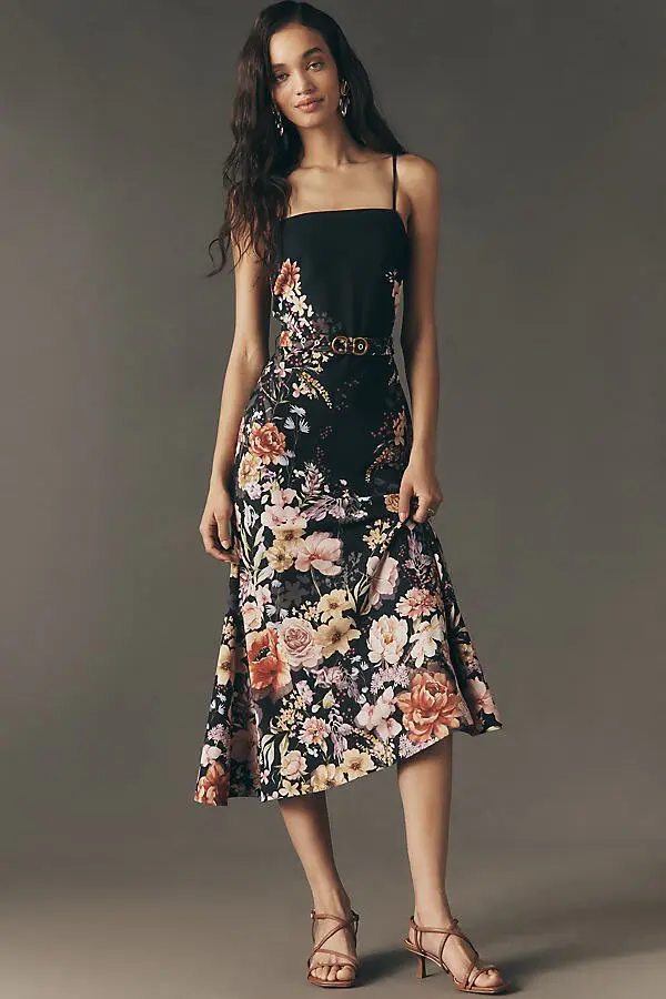 Mestiza New York Tropez Midi Dress - Black Floral
